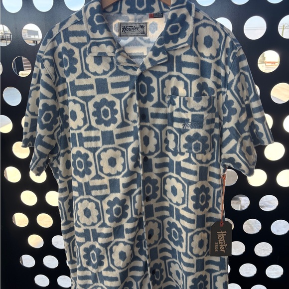 Howler Brothers | Shirts | Howler Brothers Blue And White Geometric ...